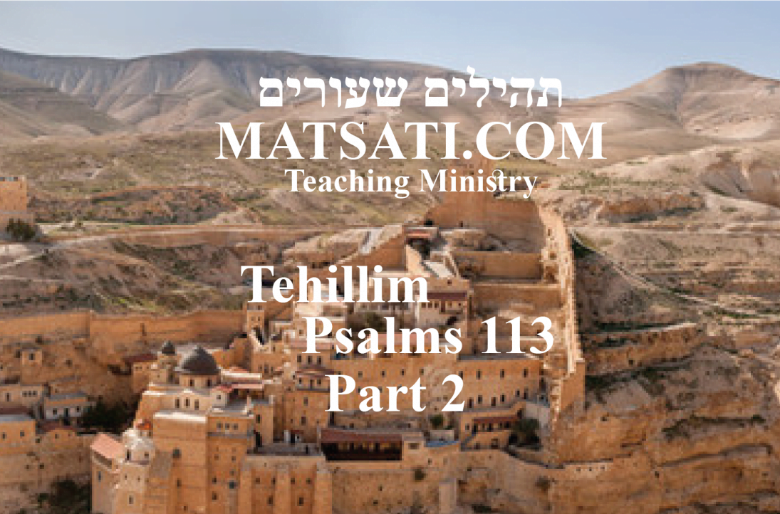 Tehillim / Psalms 113, ספר תהילים קיג, Part 2, The Lord Raises Us Up To Be Leaders - MATSATI.COM ...