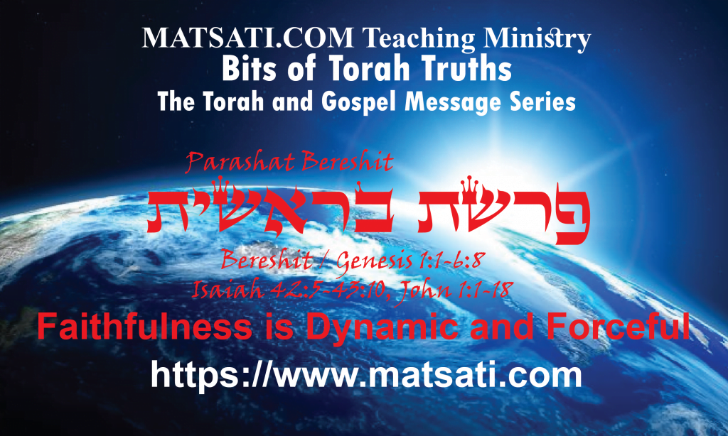 Faithfulness Is Dynamic And Forceful, Parashat Bereshit, פרשת בראשית, Bits Of Torah Truths ...