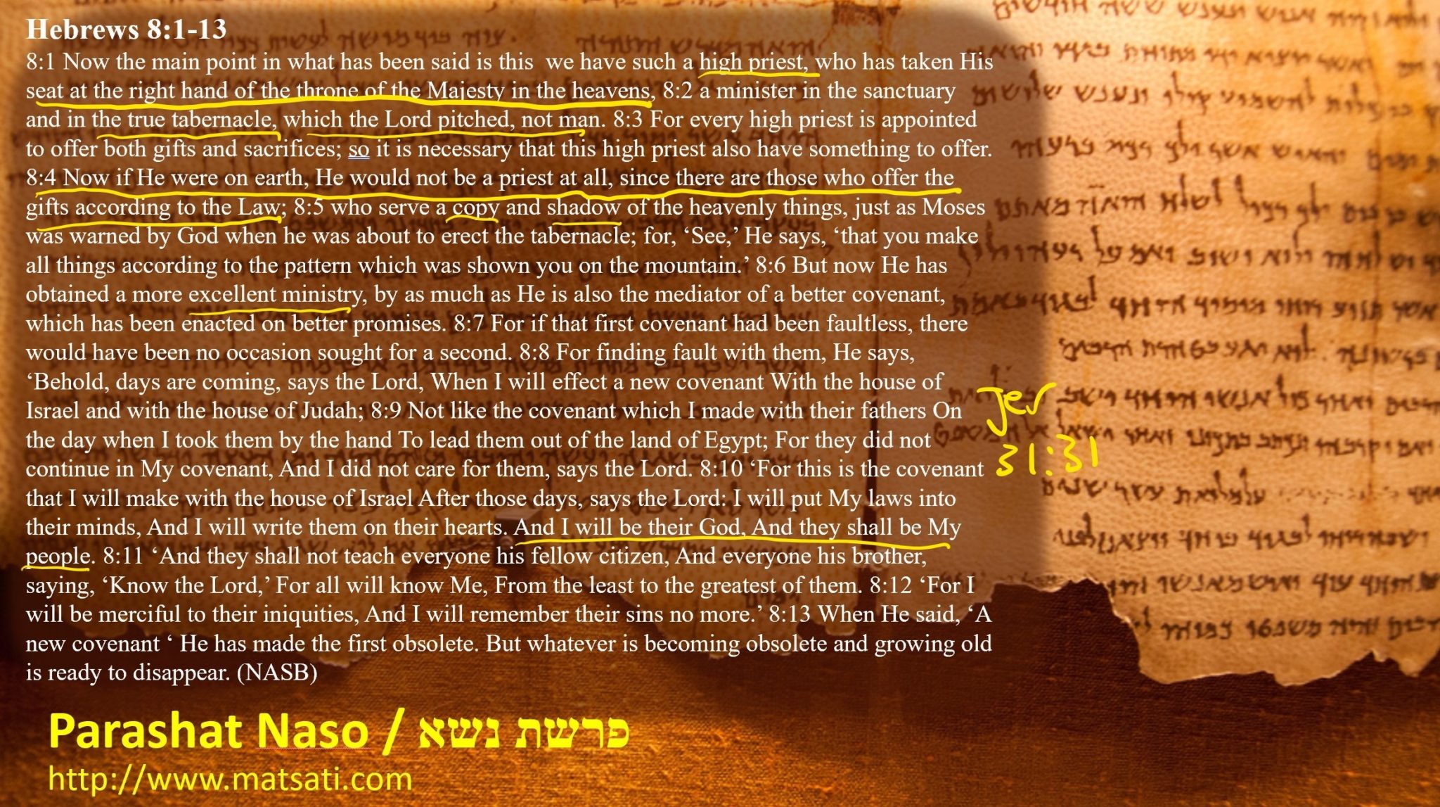 What We Need To Know About The New Covenant, פרשת נשא, Parashat Naso, Bits Of Torah Truths ...