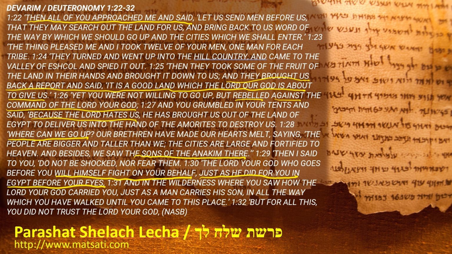Doubting God’s Ability To Save, פרשת שלח לך, Parashat Shelach Lecha, Bits Of Torah Truths ...