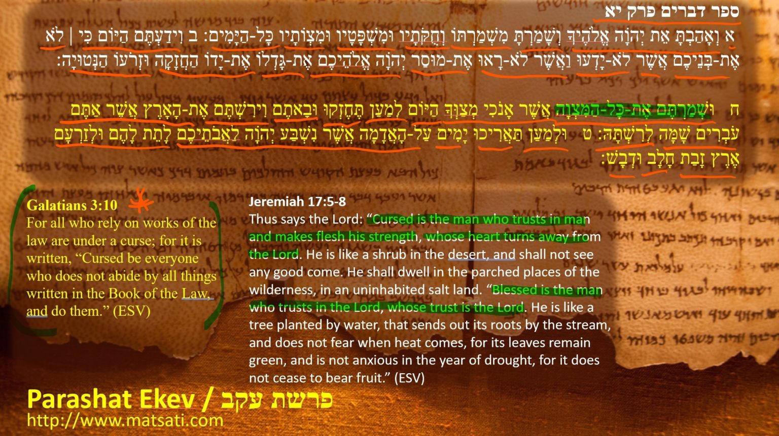 Having A Zeal For Torah That Is Nothing More Than Trusting In The Flesh, פרשת עקב, Parashat Ekev ...